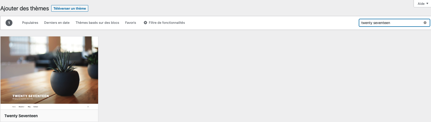 WordPress : thème Twenty Seventeen - Votre Webmaster Freelance par Mickaël MAURY EI